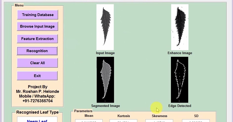 Leaf Type Recognition Using Image Processing Full Matlab Project Code ~ ENGINEERING PROJECTS