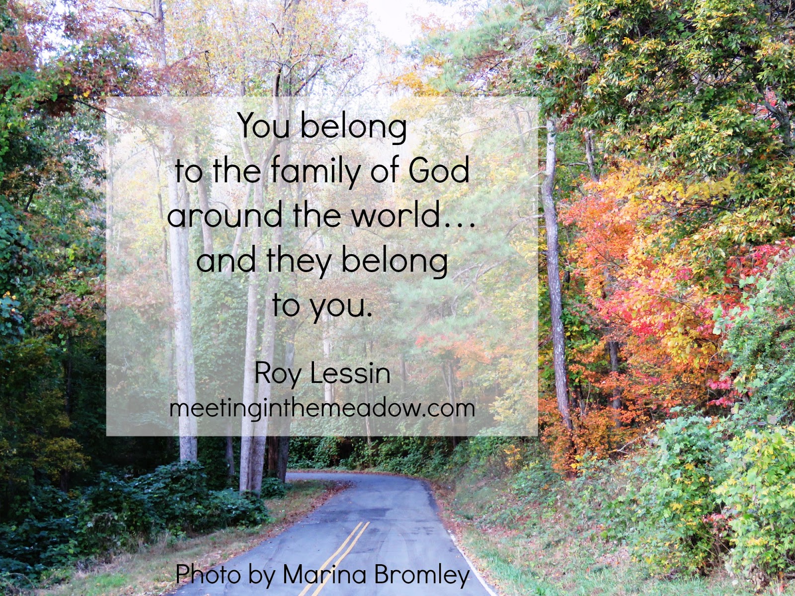 Meeting in the Meadow, by Roy Lessin: November 2018