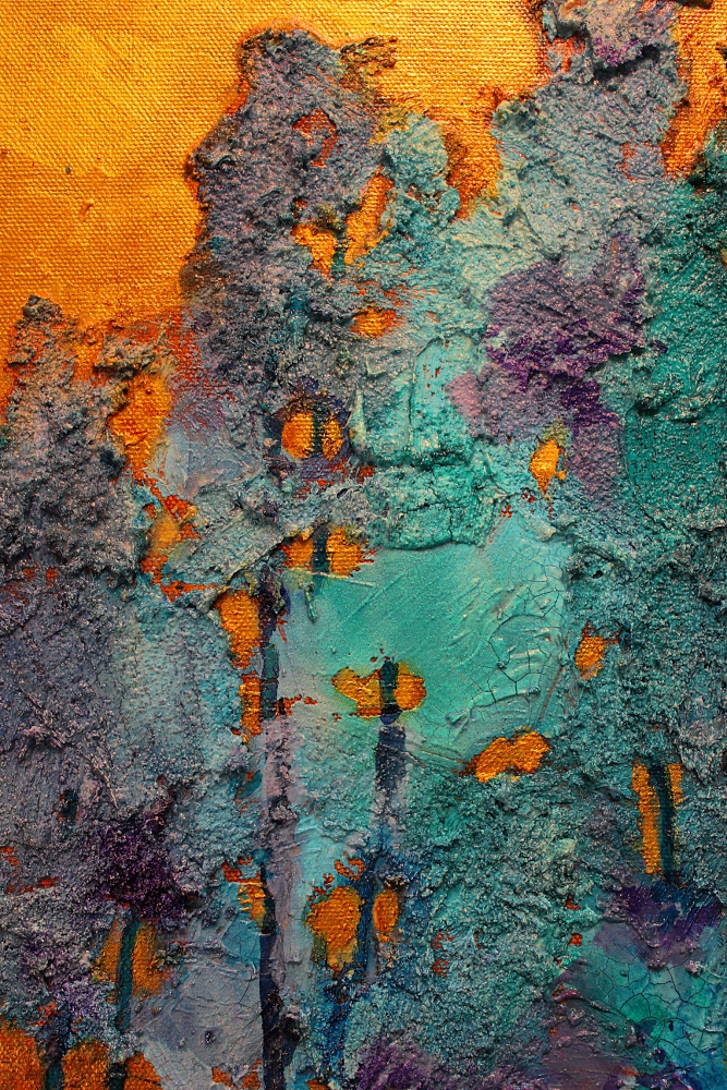 CAROL NELSON FINE ART BLOG: "Golden Pond", mixed media abstract tree ...