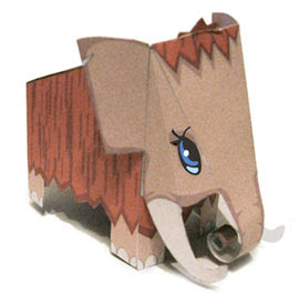 Cute Mammoth Paper Toy | Paperized Crafts