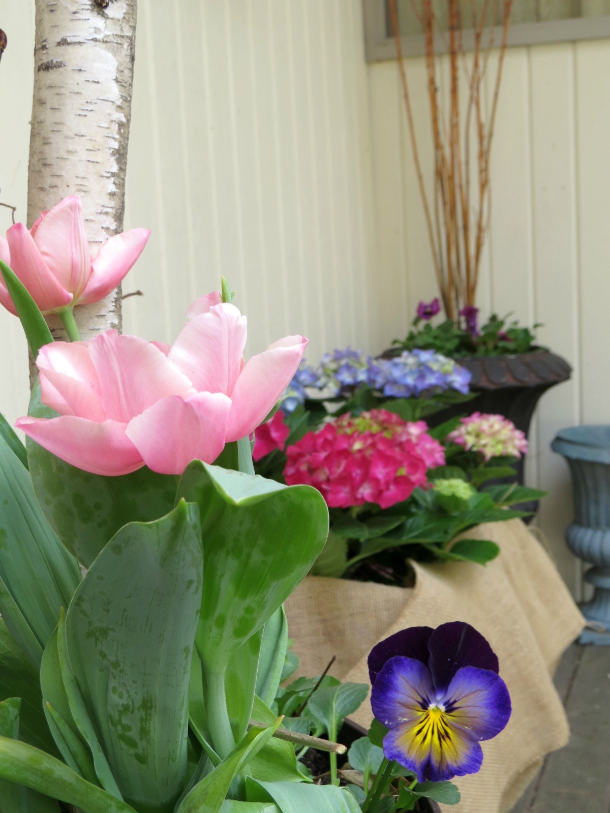 DesignsandEvents: Decorating the Front Porch with Spring Flowers