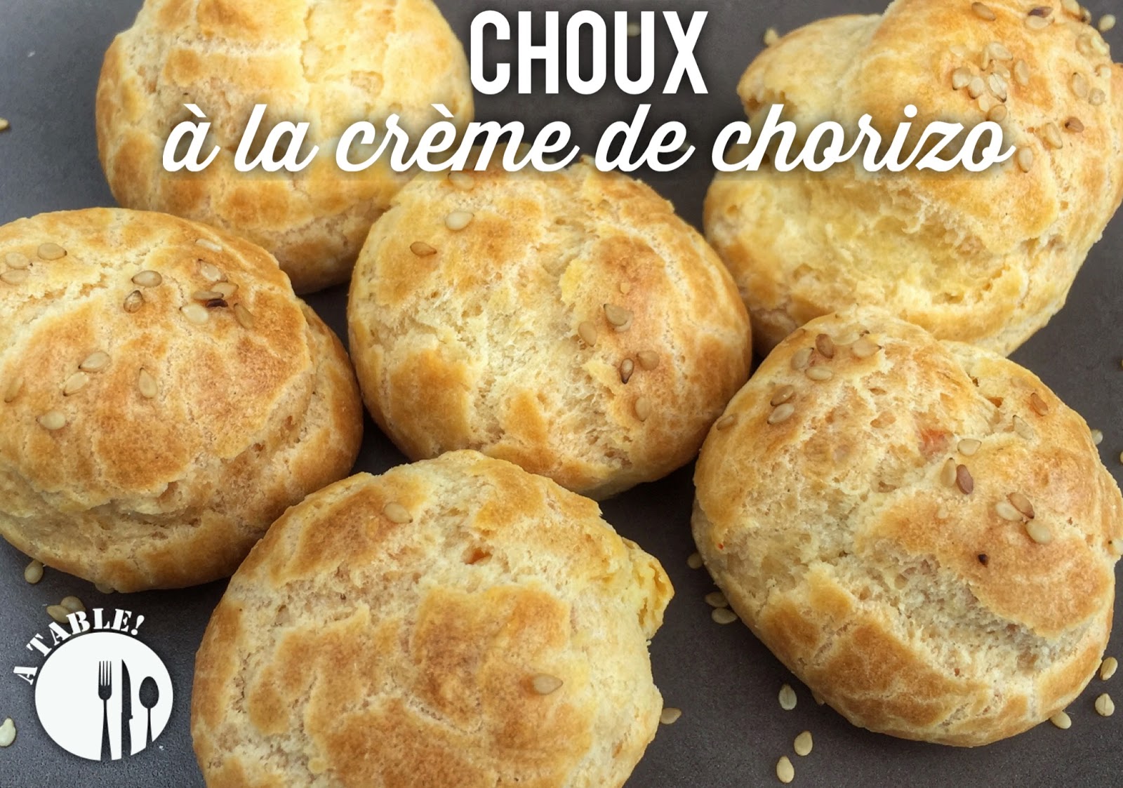 Choux à la crème de chorizo