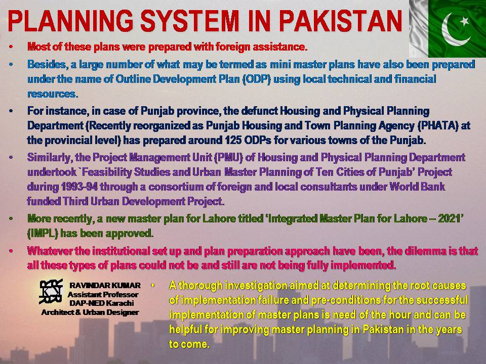 URBAN AND REGIONAL PLANNING: PLANNING SYSTEM IN PAKISTAN