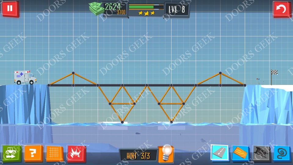 Build a Bridge! Level 8 Solutions ~ Doors Geek
