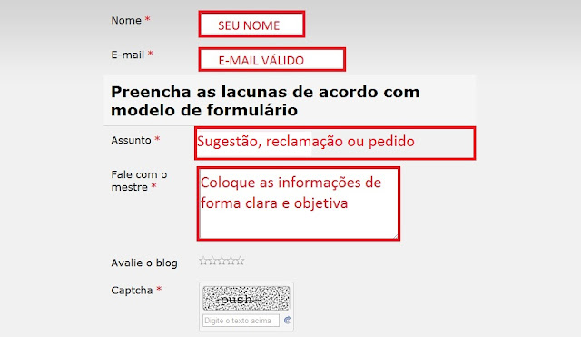 Baixe do Mestre: Modelo de Formulário