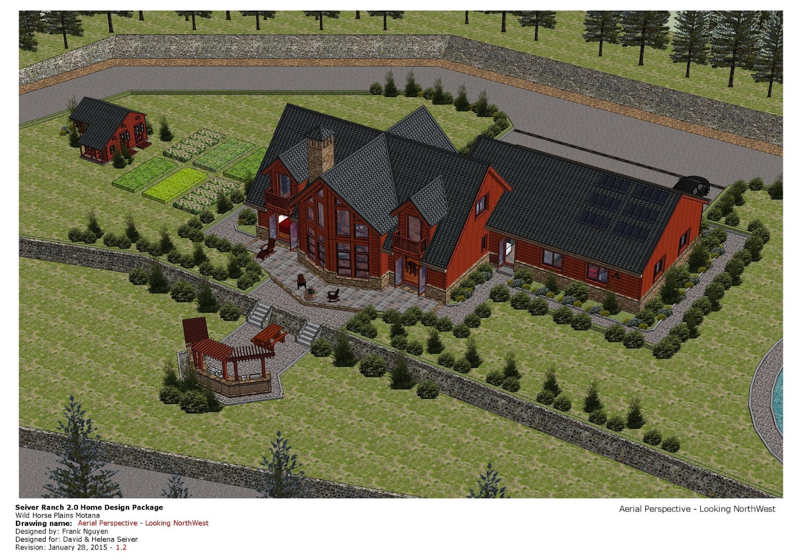 LH100 - Log House Plans - Log House Design - (in Montana)