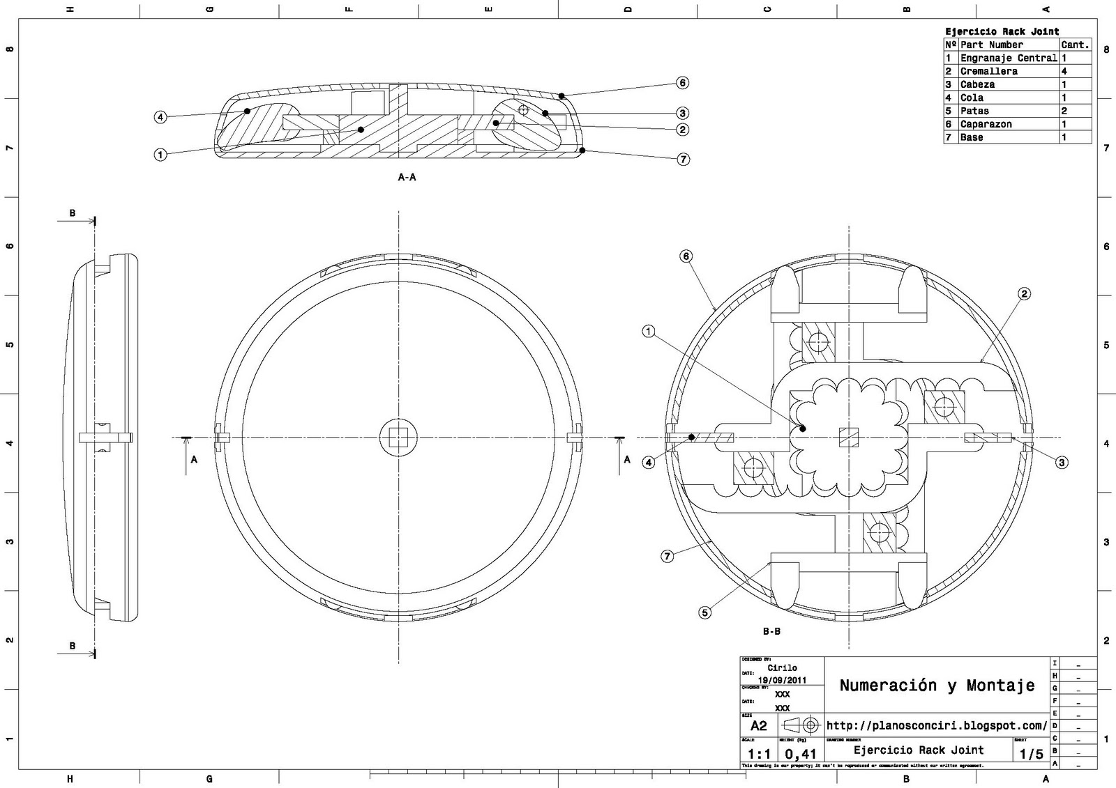 Planos ...con ciri: Ejercicio Rack Joint