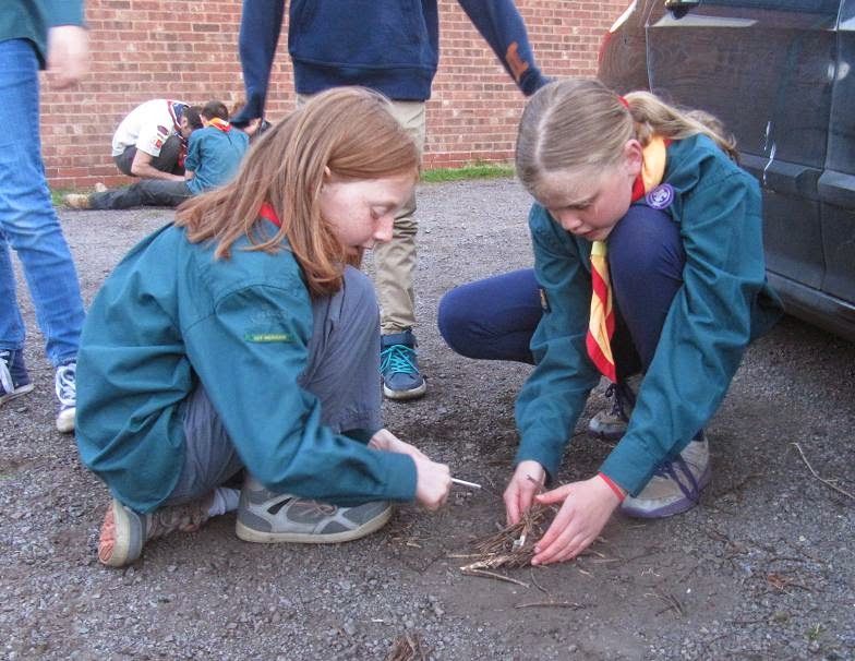 1st Meriden Scouts: Fire lighting