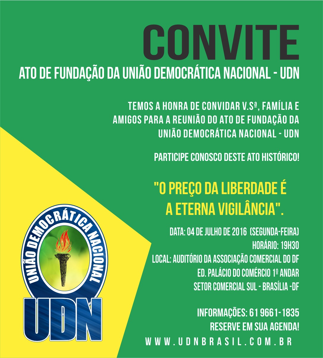 Galo de Briga: A UDN ESTÁ DE VOLTA