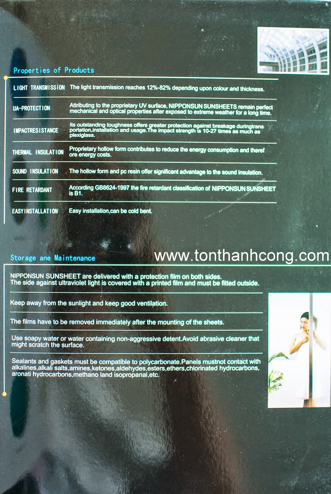 Tôn Thành Công: Tấm Lấy Sáng Polycarbonate Rỗng Ruột NIPPON