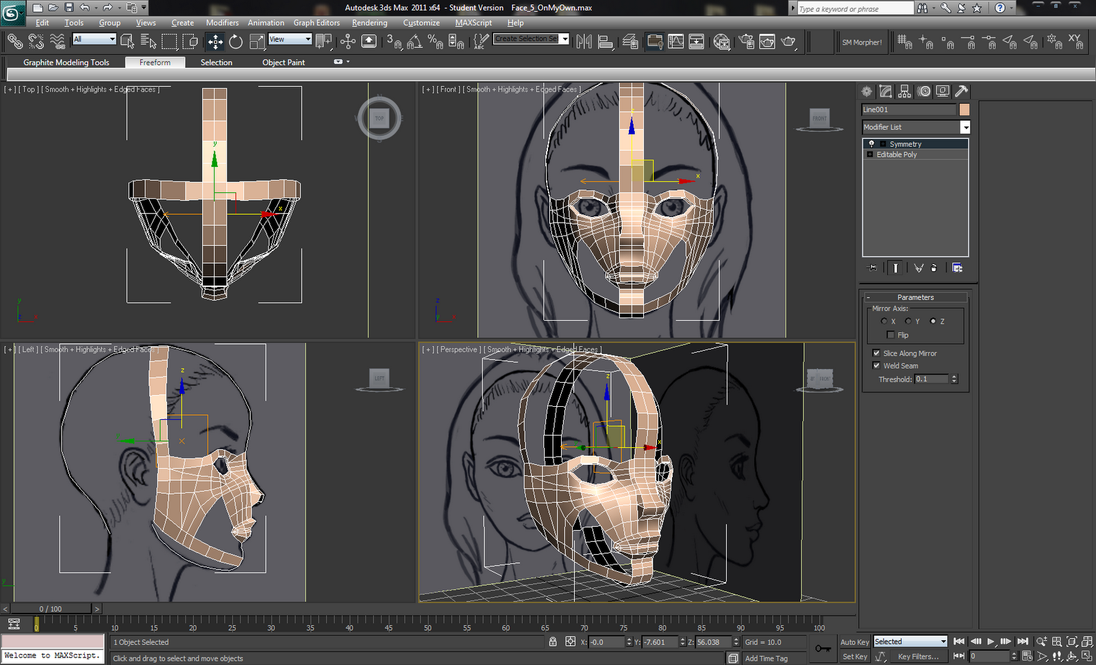 It worked last time...: 3D Modelling tutorial progress