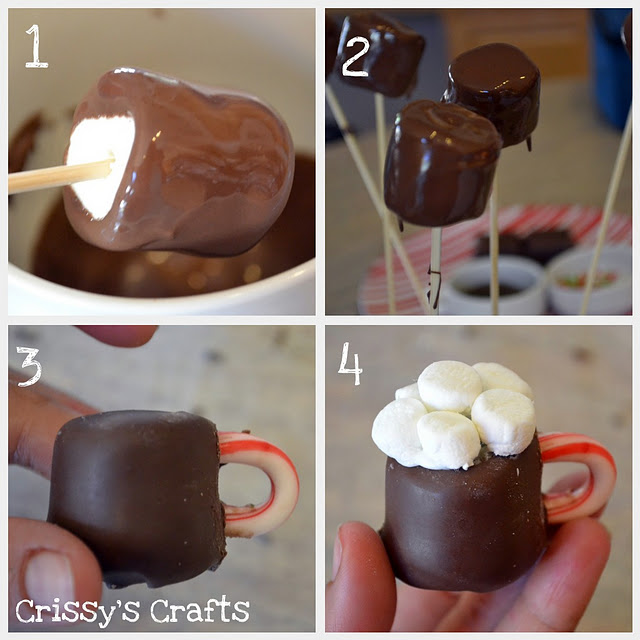 Creative Party Ideas by Cheryl: Hot Cocoa Mugs made with Marshmallows!