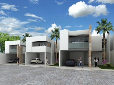 Privada Residencial de casas contemporáneas