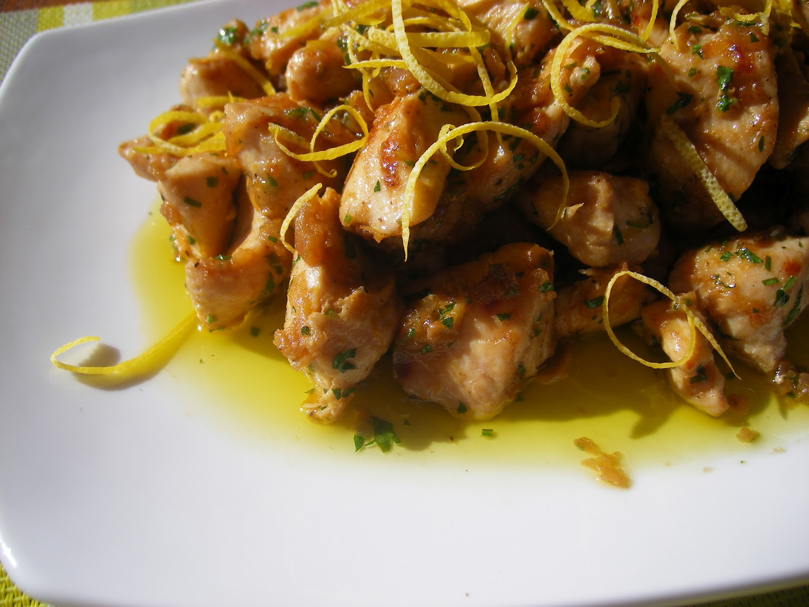 el placer del paladar: Pollo al Limón con Ajo