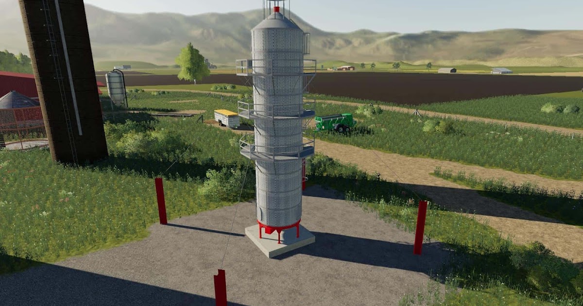 FS19 Placeable grain dryer extension v1.0 - FS 19 & 22 USA Mods Collection