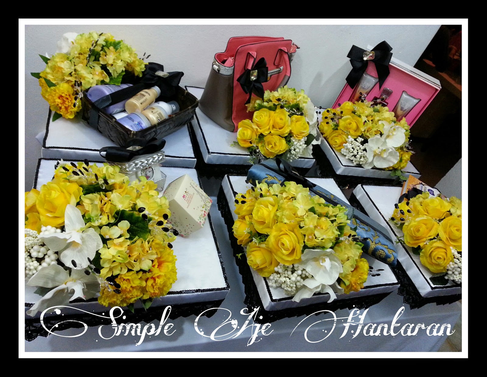 Simple Aje Hantaran: Hantaran Putih dan Kuning