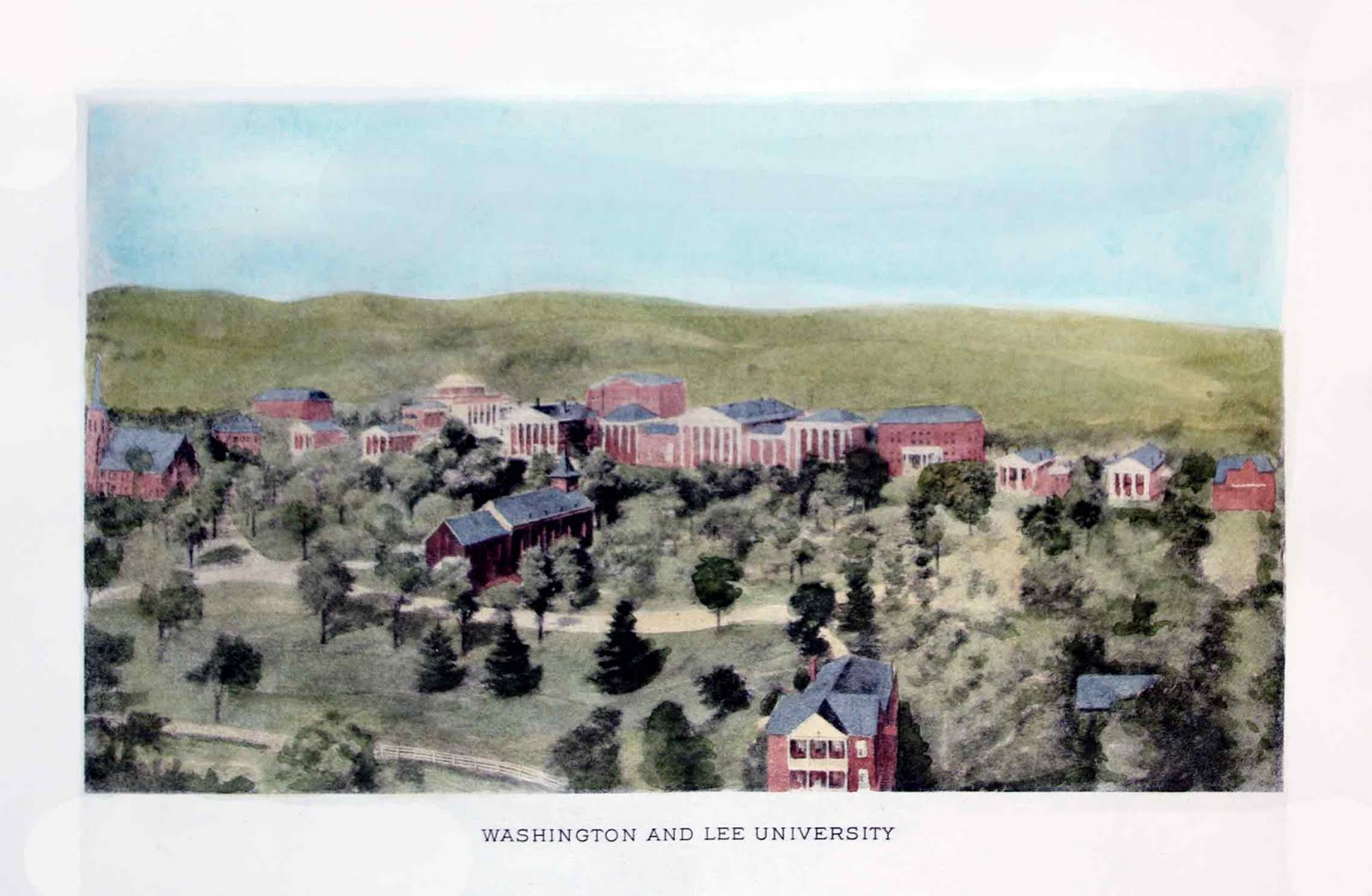 An Iconic College View: "Washington and Lee University" Rummell ...