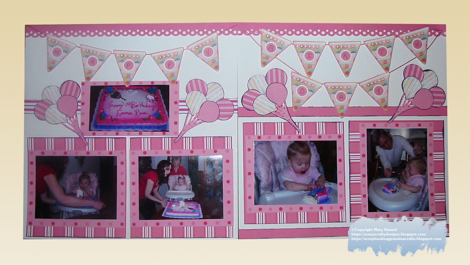 Mary's Craft Projects And Designs: Birthday Layouts