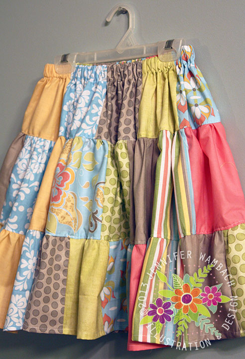 Jennifer Wambach Design and Illustration: Priscilla Patchwork Skirt ...