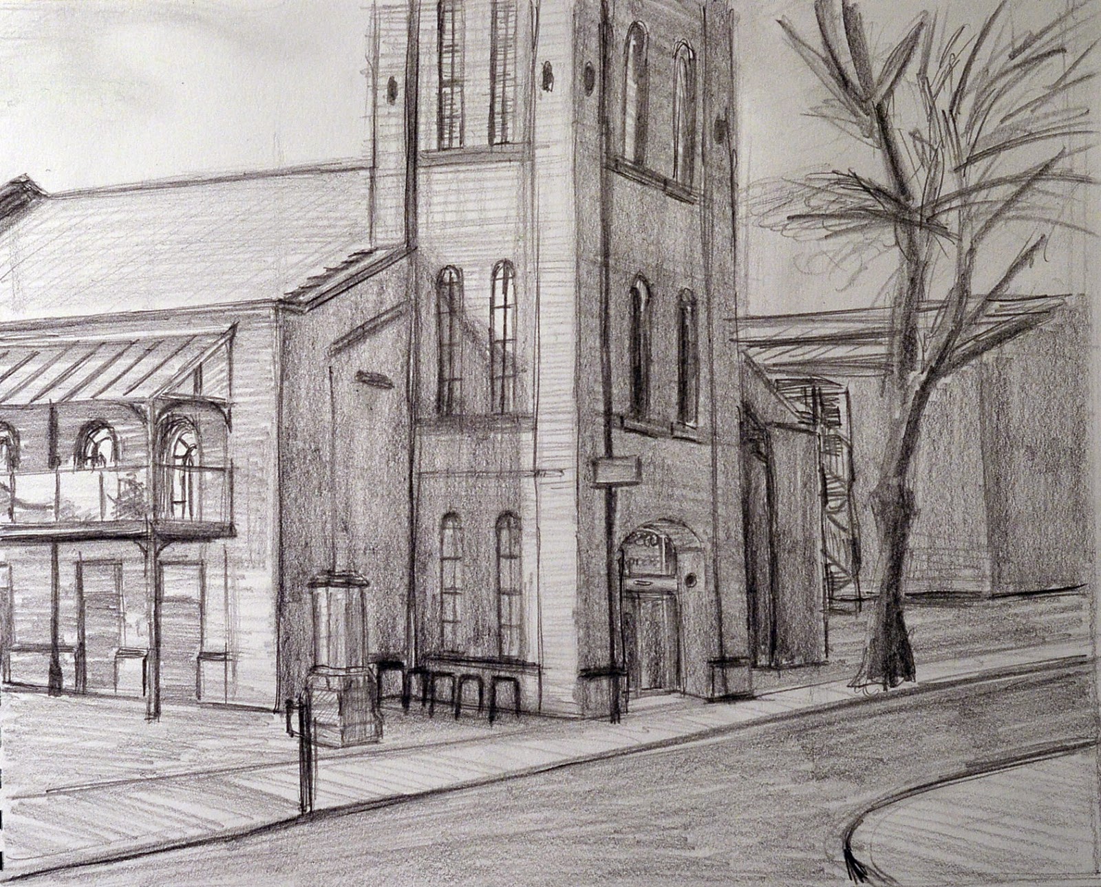 Topor's Mind Leaks: Week 3 - 2 Point Perspective Studies & Life Drawing