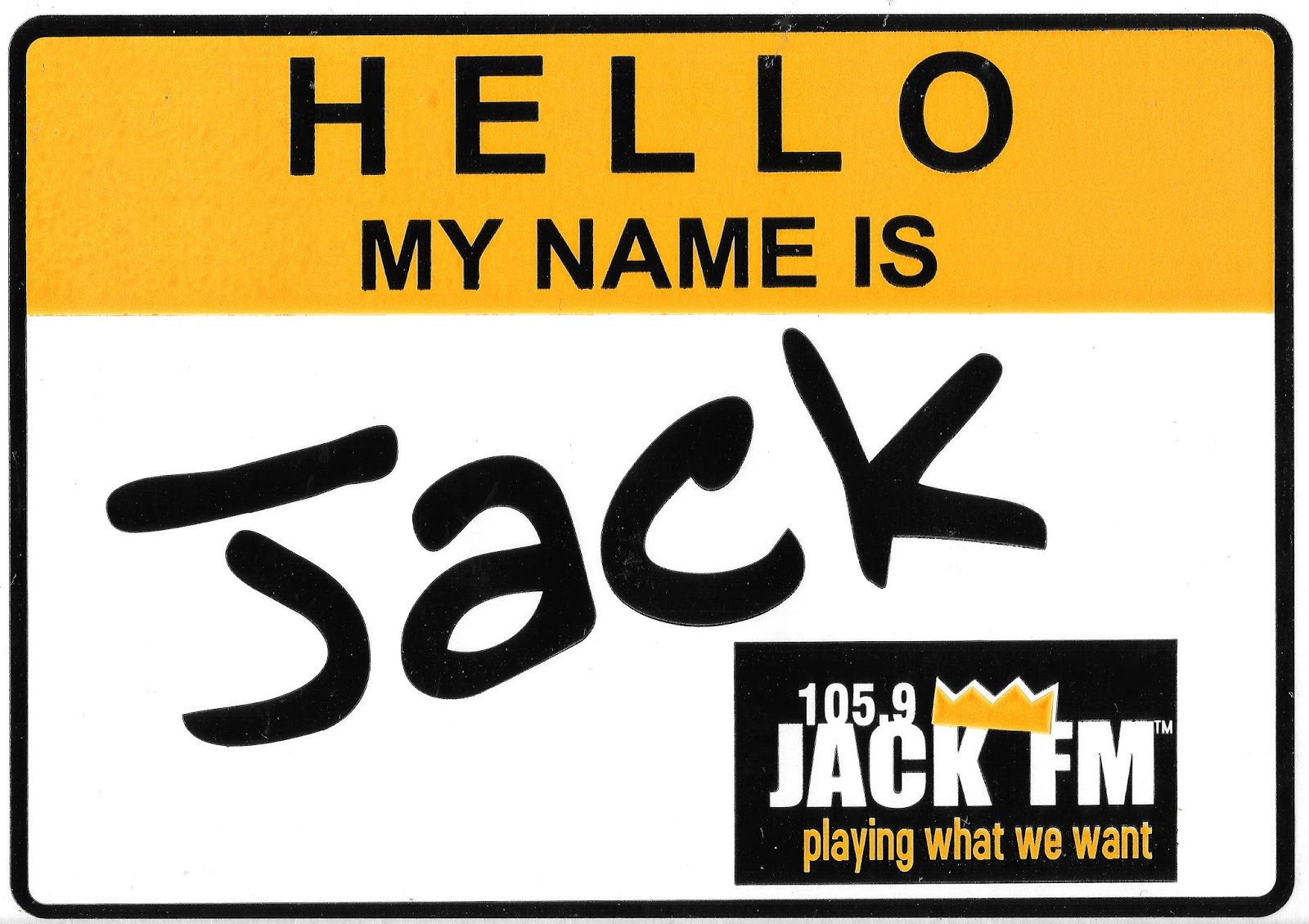 Radio Sticker of the Day: Defunct JACK FMs
