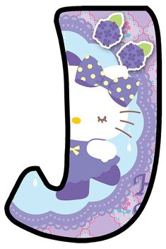 Abc de Hello Kitty con Sombrilla. - Oh my Alfabetos!