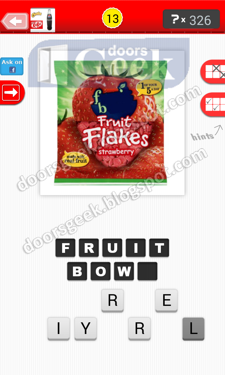 Guess The Food [Level 20-13] answer ~ Doors Geek