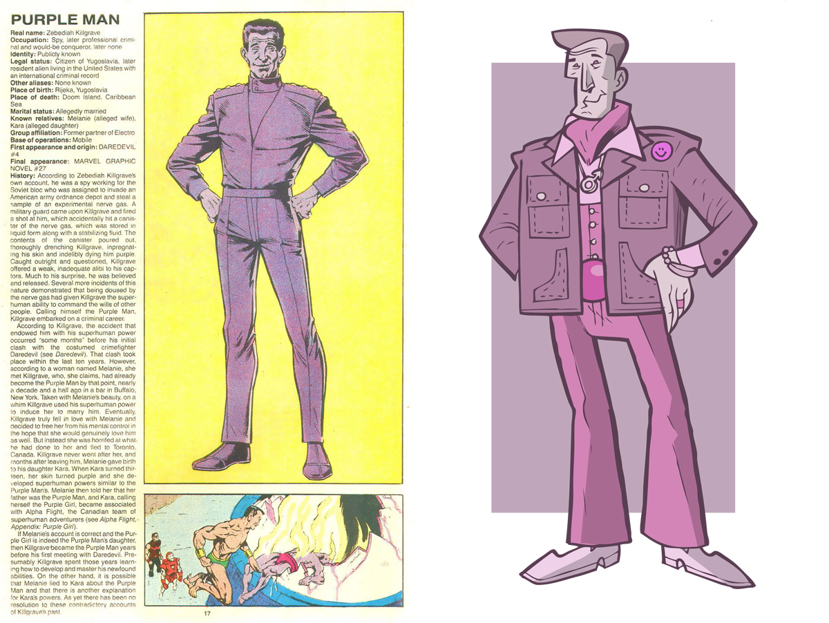 The Official Handbook to the Marvel Universe - REDUX Edition: PURPLE ...