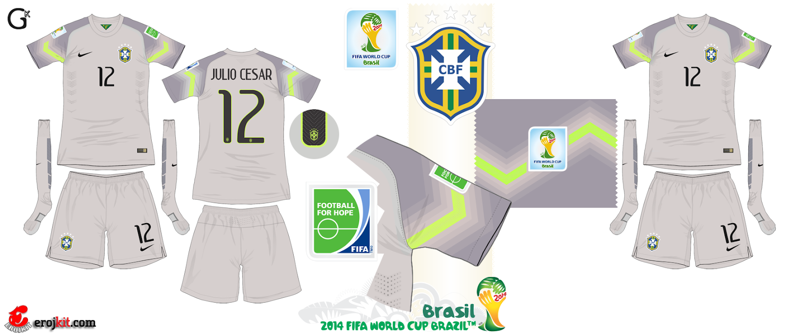Kit Design, by eroj: 2014 Brasil WC Kits