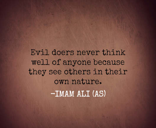 Hazrat Ali Quotes: Evil doers never think well of anyone because they ...