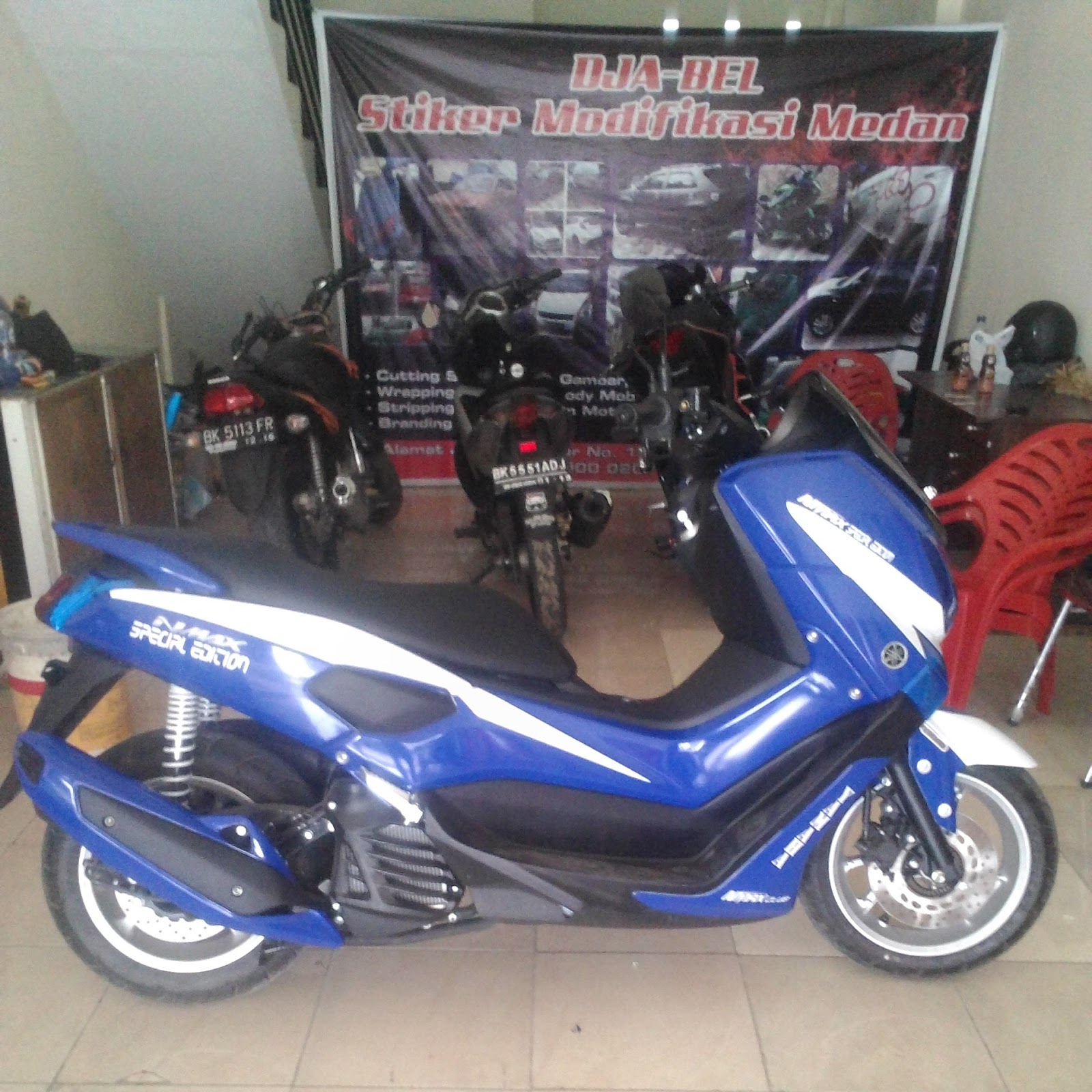 Contoh Gambar Modifikasi Stiker Motor Nmax | Modif Sticker