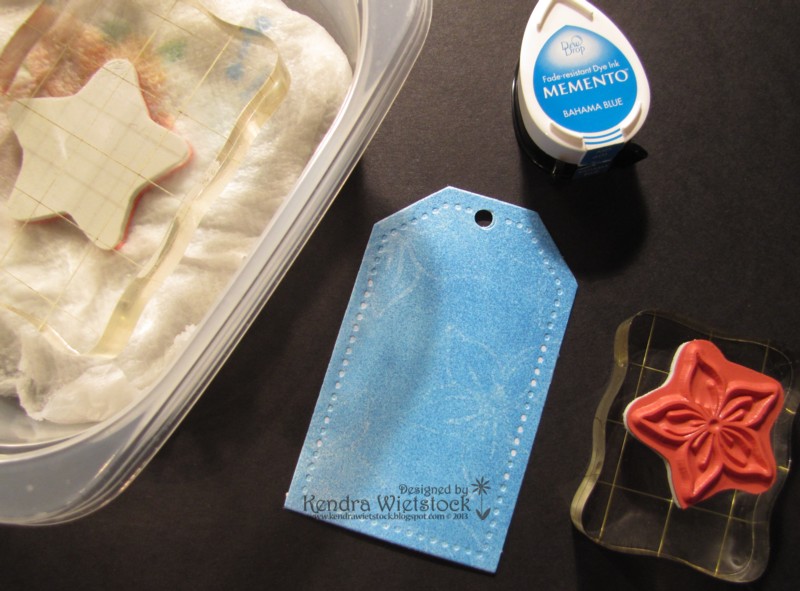 Kendra's Paper Creations: Water, Dye Inks and Stamping...a tutorial