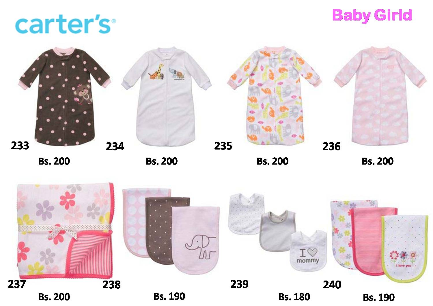 Venta de Ropa de niño marca Carter: Catálogo de Ropa de Niña