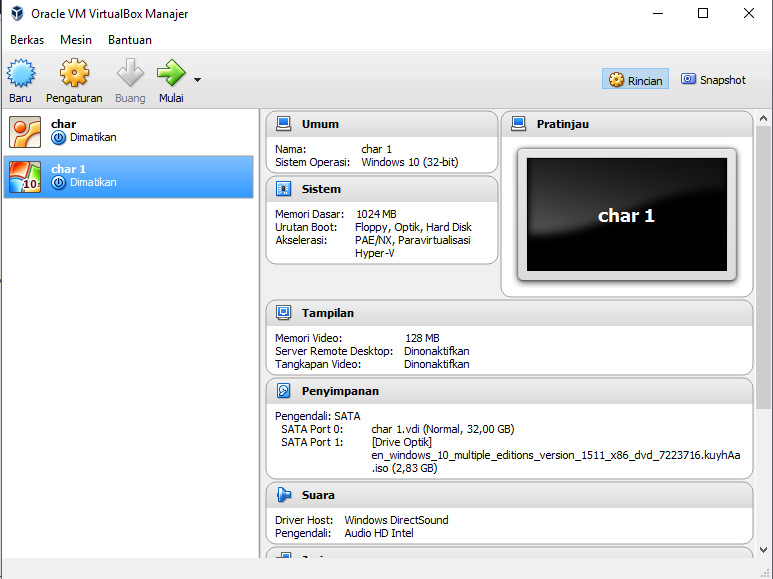 Cara Instalasi VirtualBOX - Charis RI