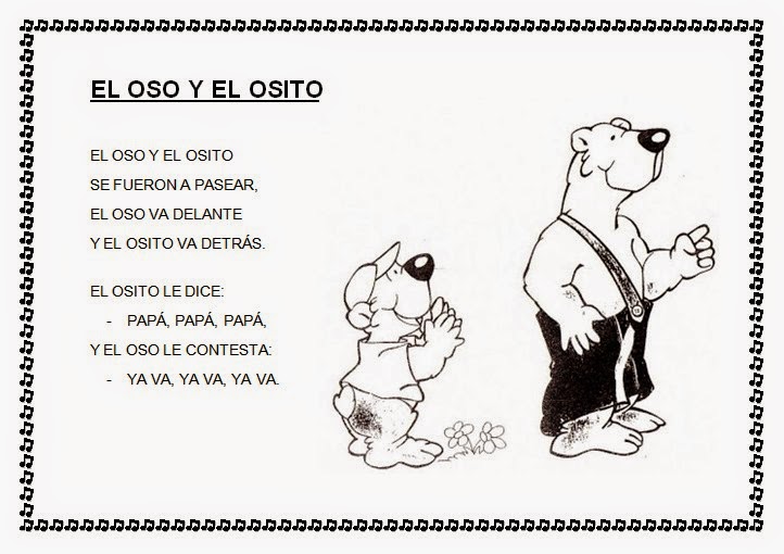 CANTORES INFANTILES: EL OSO Y EL OSITO