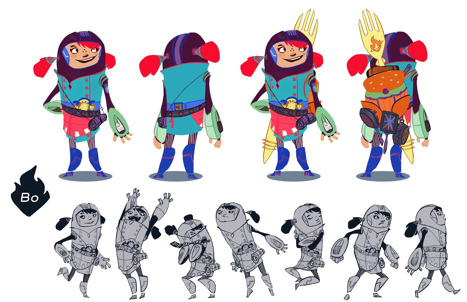 Kate Radomski Illustration: Food Fight! - Bo