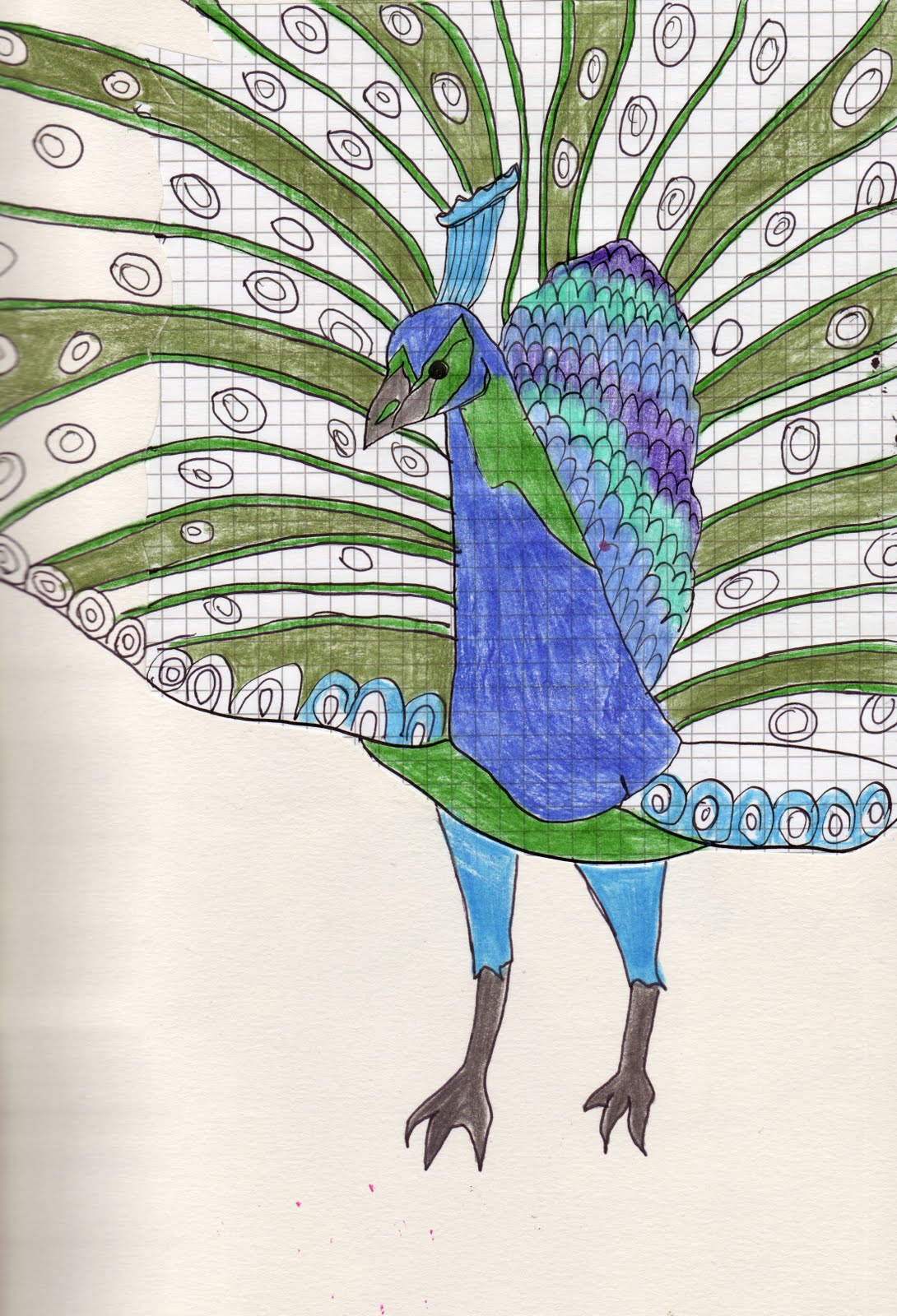 Titillate and Create: Day 23 Doodles: Peacocking a Peahen