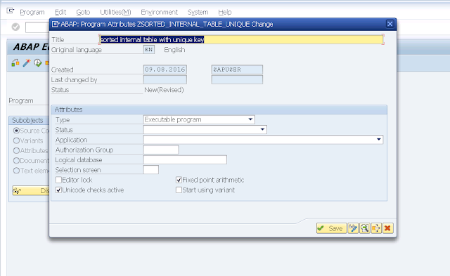 Sap Tech Example For Sorted Internal Table With Non Unique Key