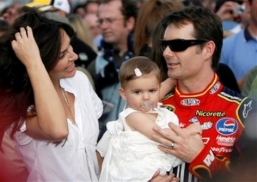 SPORTIGE: Jeff Gordon With His Wife Images 2012