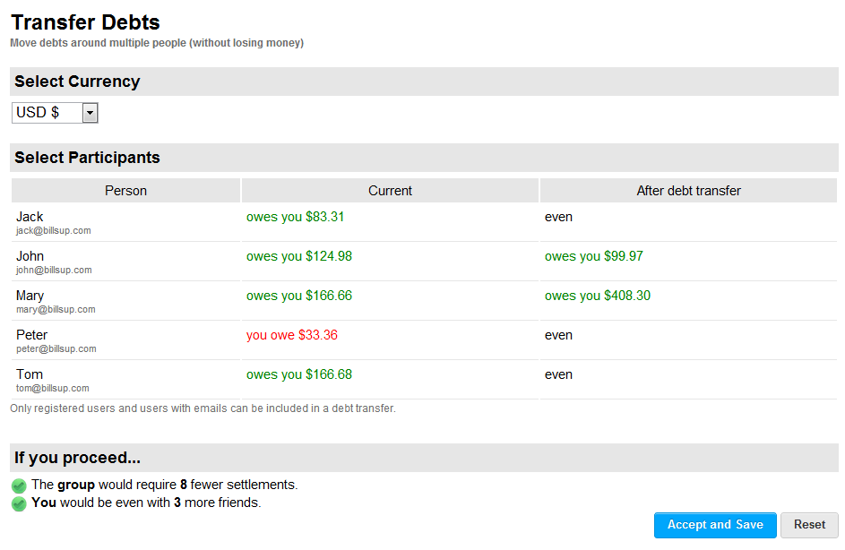 Billsup Blog: Debt Transfer