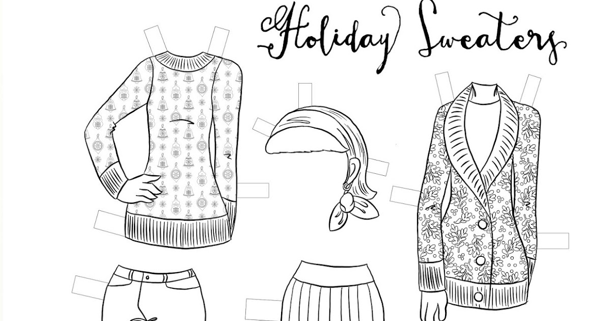 Paper Doll School: Paper Doll Collaboration - Holiday Sweaters