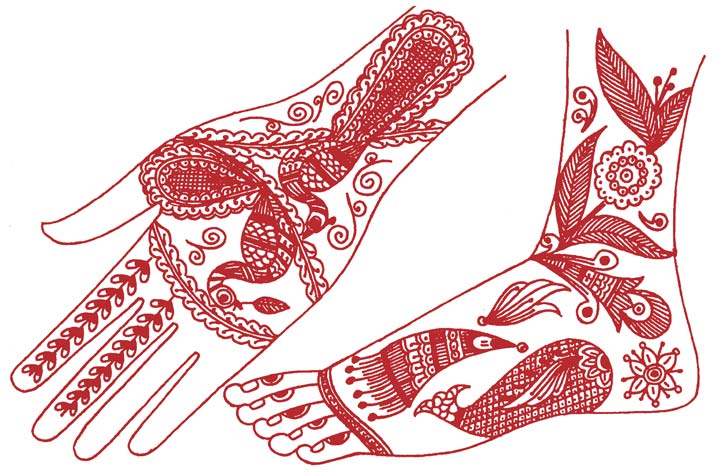 CLIP ARTS AND IMAGES OF INDIA: Mehandhi ( Marudhani )