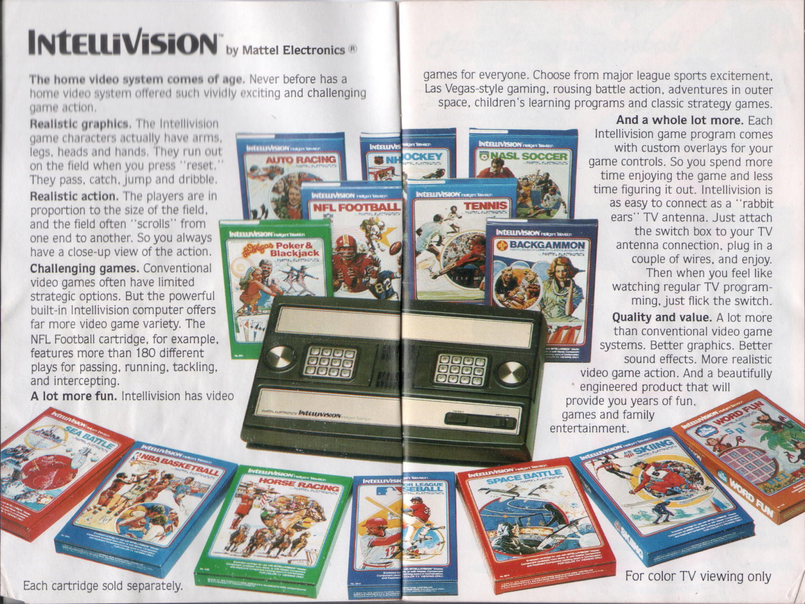 Intellivision Game Catalog (US) Scans