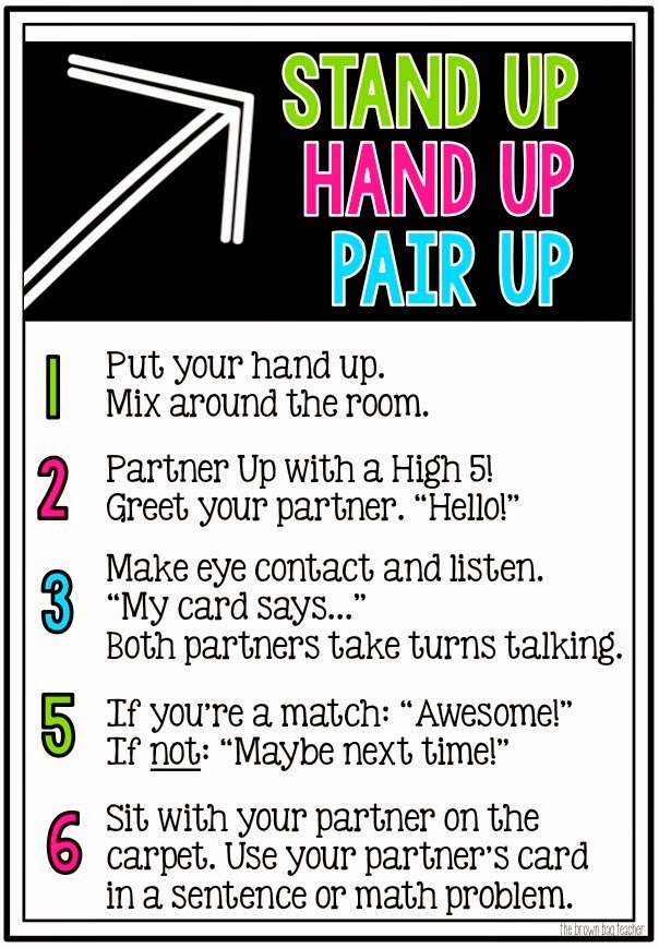 Stand Up, Hand Up, Pair Up | The Brown-Bag Teacher | Bloglovin’