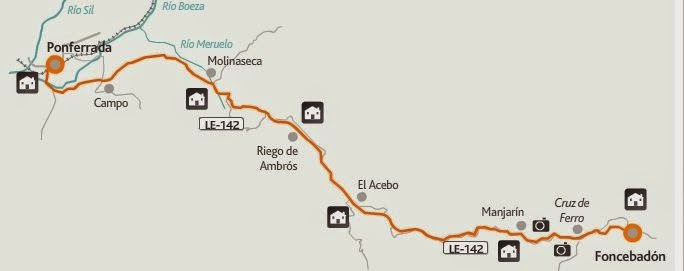 El Subgrupo a Santiago de Compostela: 21) Foncebadón - Ponferrada