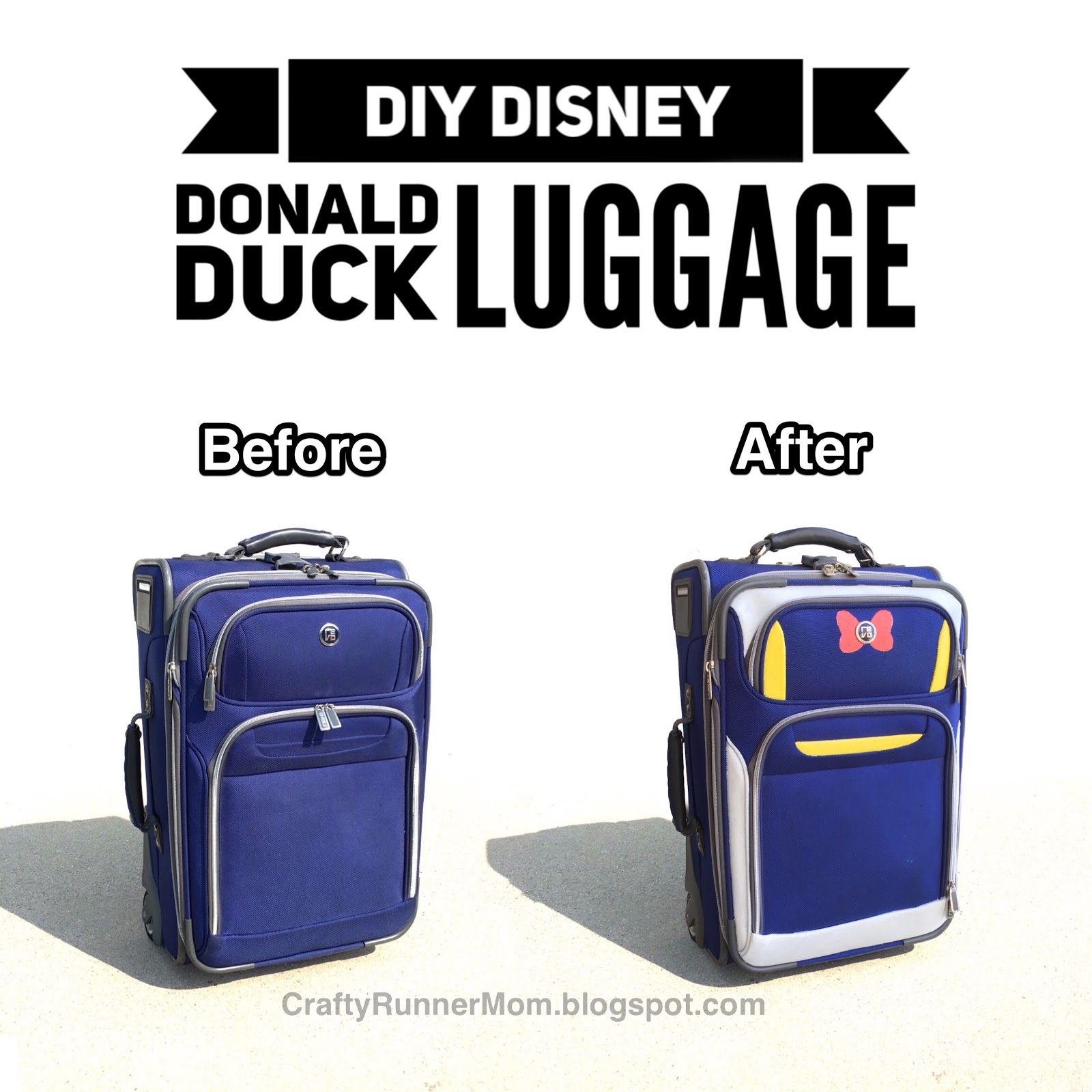 Crafty Runner Mom: DIY Disney: Donald Duck Luggage
