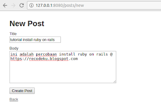 Tutorial Install Ruby on Rails dan PostgreSQL di Ubuntu 16.04
