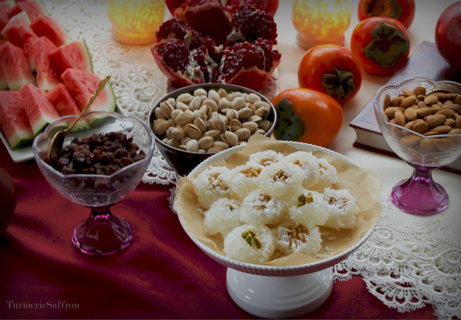 Turmeric & Saffron: Shab-e Yalda 2014: Baslogh Recipe to Celebrate the ...