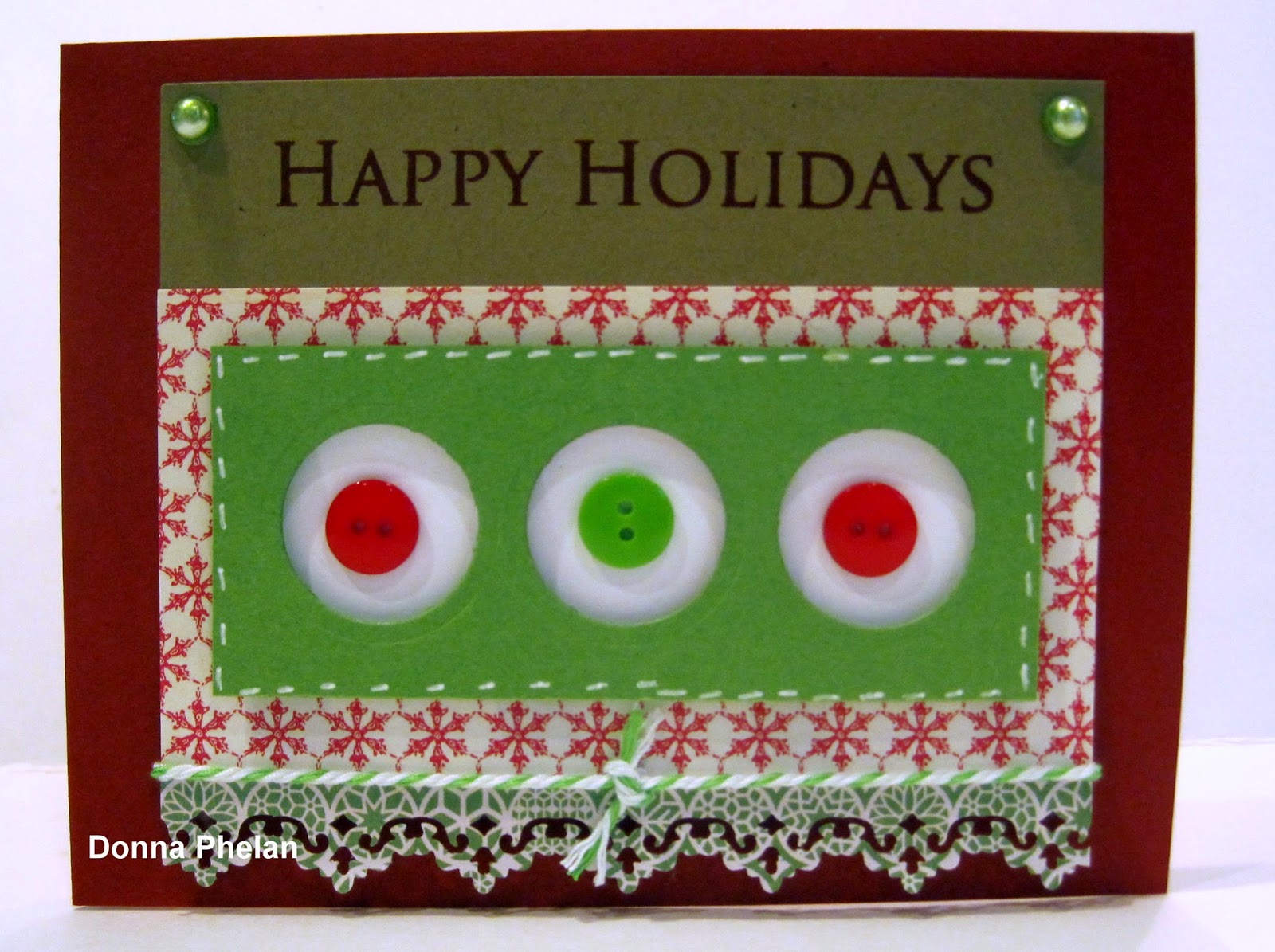 Crafting By The Beach: Happy Holidays & Buttons