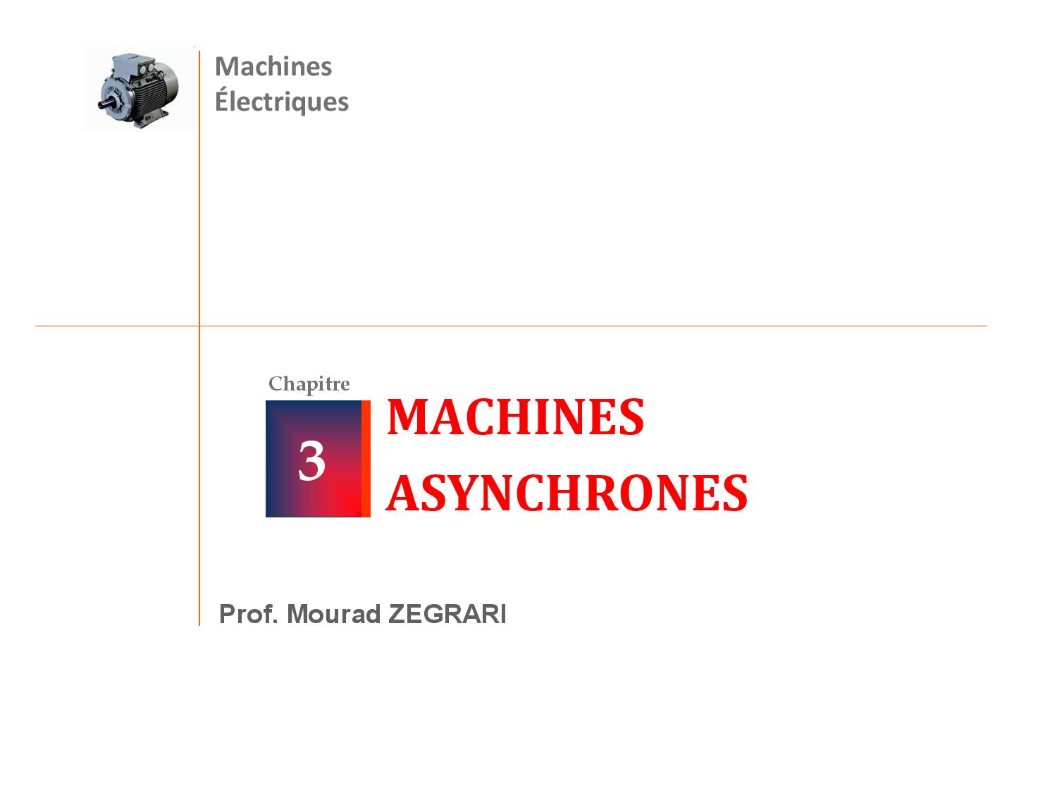 Cours Machines Asynchrones - La Grande Bibliothèque